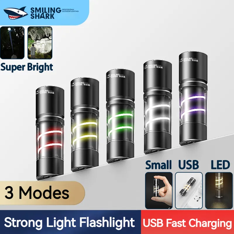 Smiling Shark SD-1027 Flashlight Torch light Portable XPE Mini Super ...